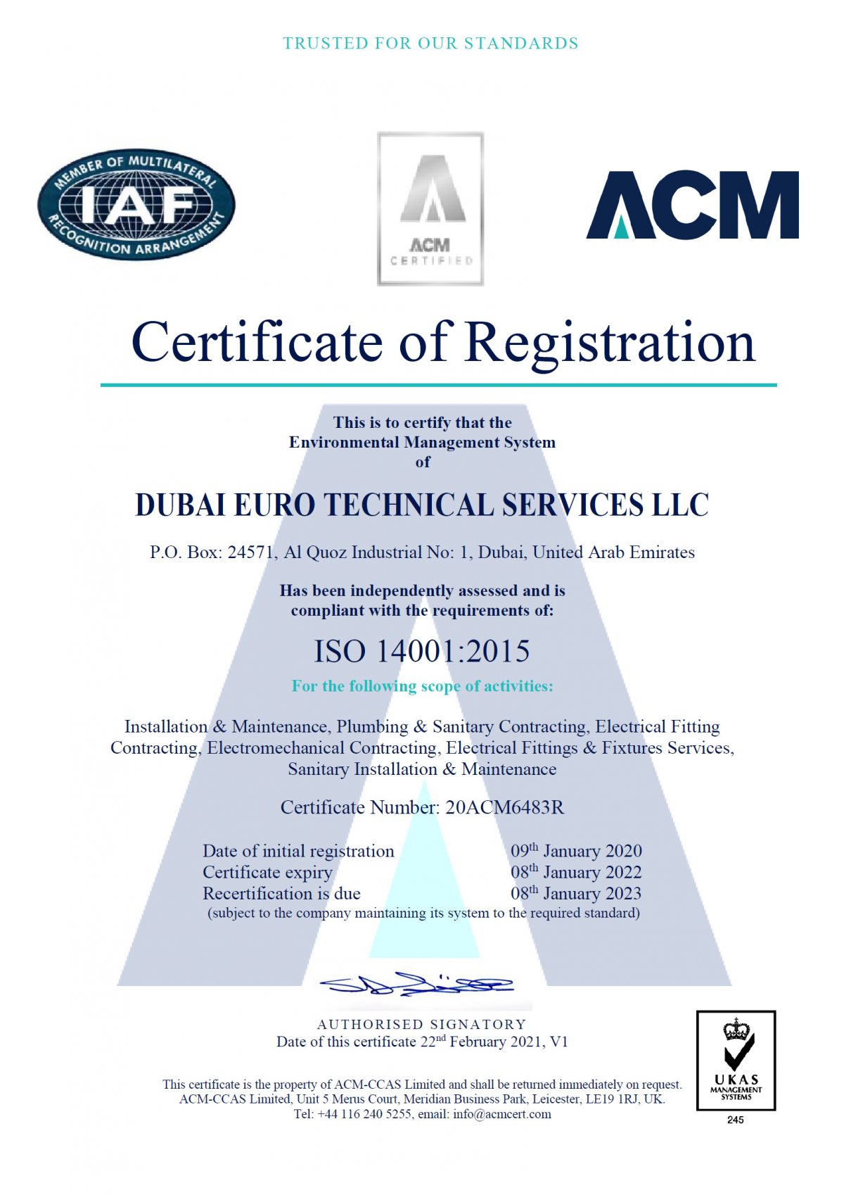 Dubai Euro Technical Services | Dubai Euro Group